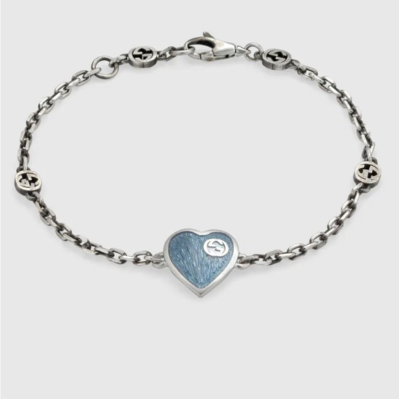 Gucci | Jewelry | Gucci Heart Bracelet With Interlocking G Authentic ...
